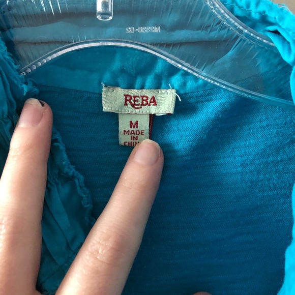 Reba | Tops | Reba Brand Embroidered Top | Poshmark